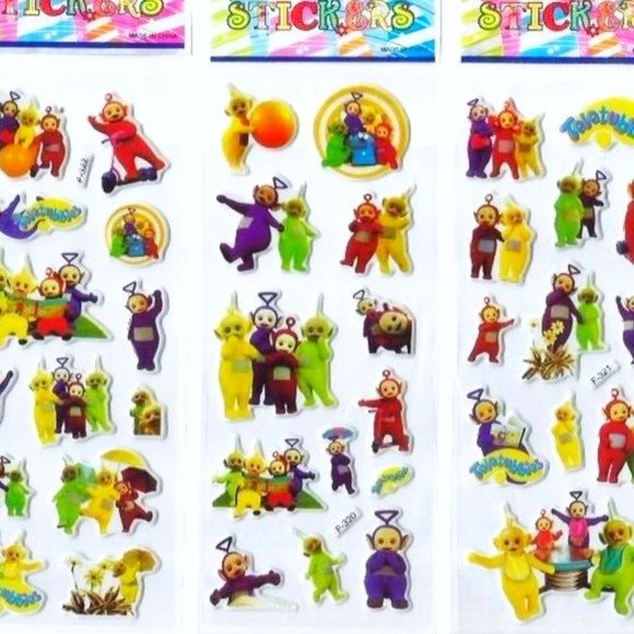 Toys | 9s Teletubbies Puffy Stickers Vinyl Foam Adhesive Collectible ...